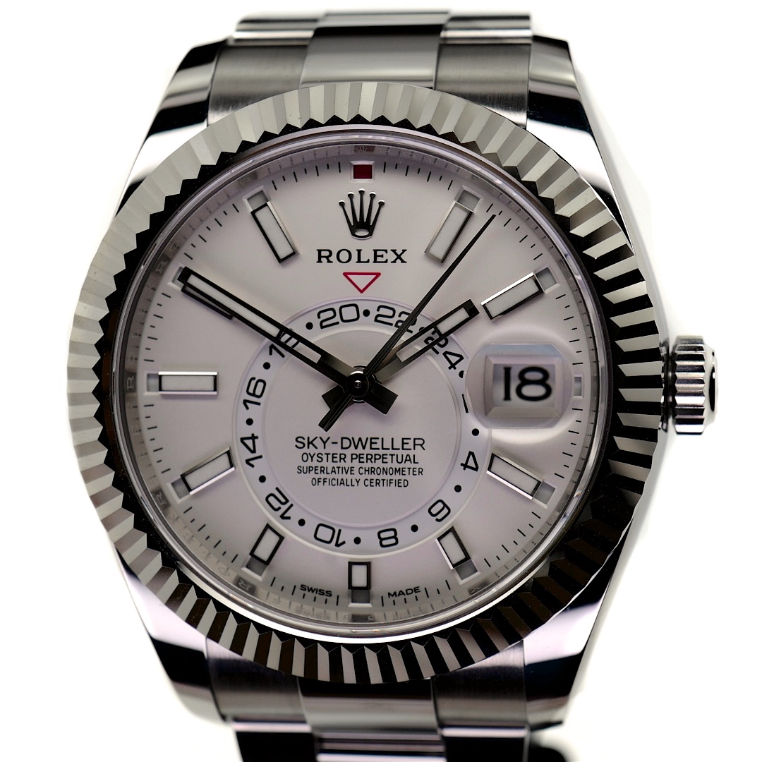 Rolex: Rolex Sky Dweller Stainless Steel & 18K White Gold 42mm ref 326934