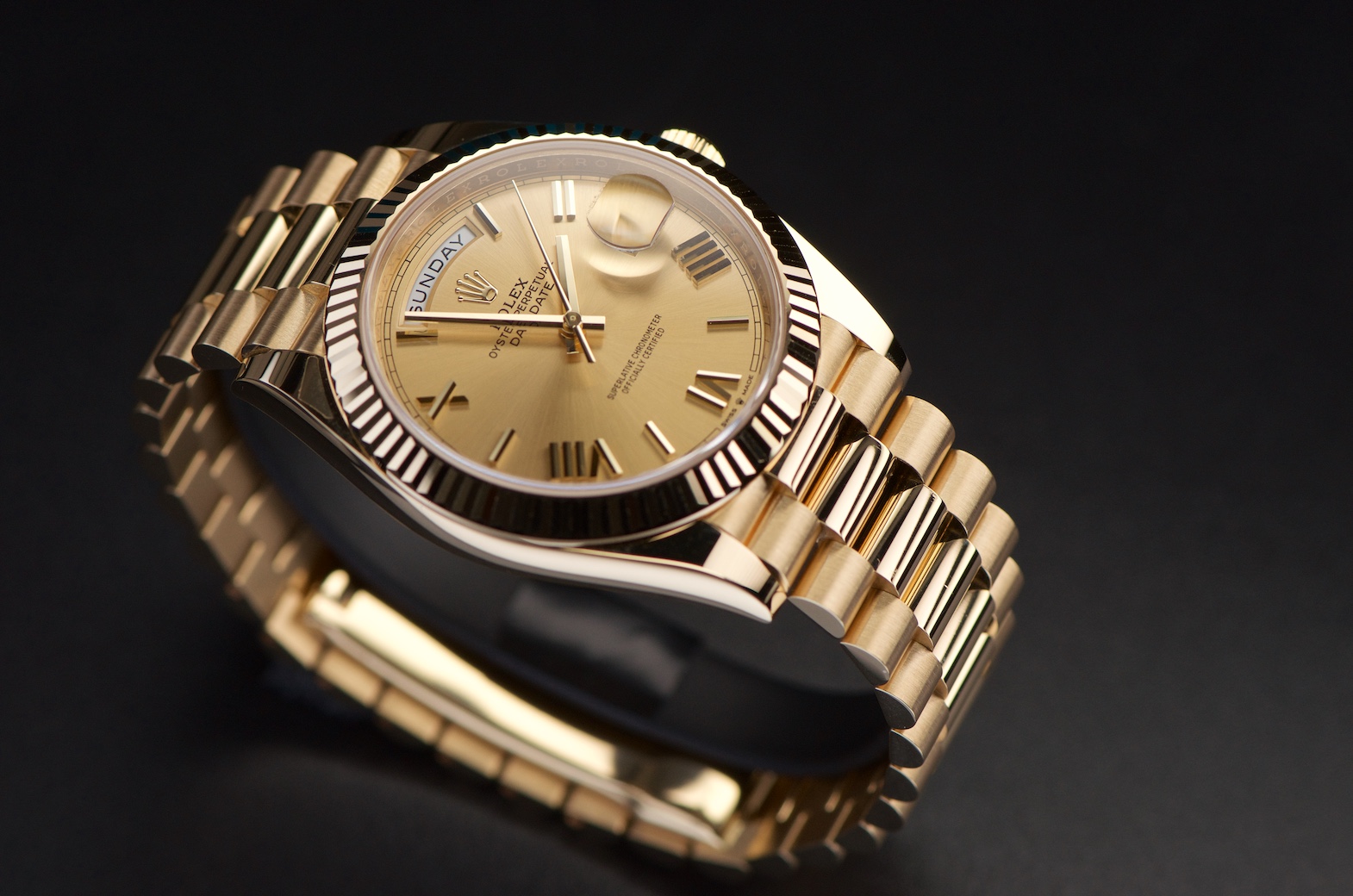 Rolex: Rolex Day Date 18K Yellow Gold 40mm Reference 228238 Circa 2021